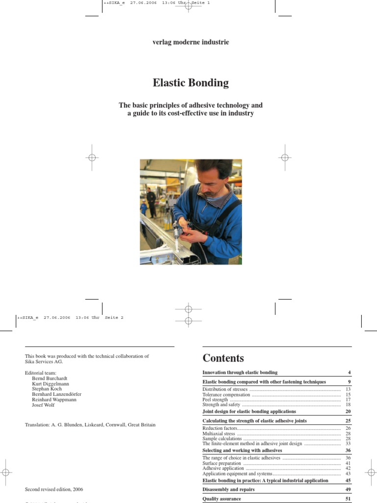 General Elastic Bonding, Booklet PDF | PDF | Adhesive | Strength Of ...
