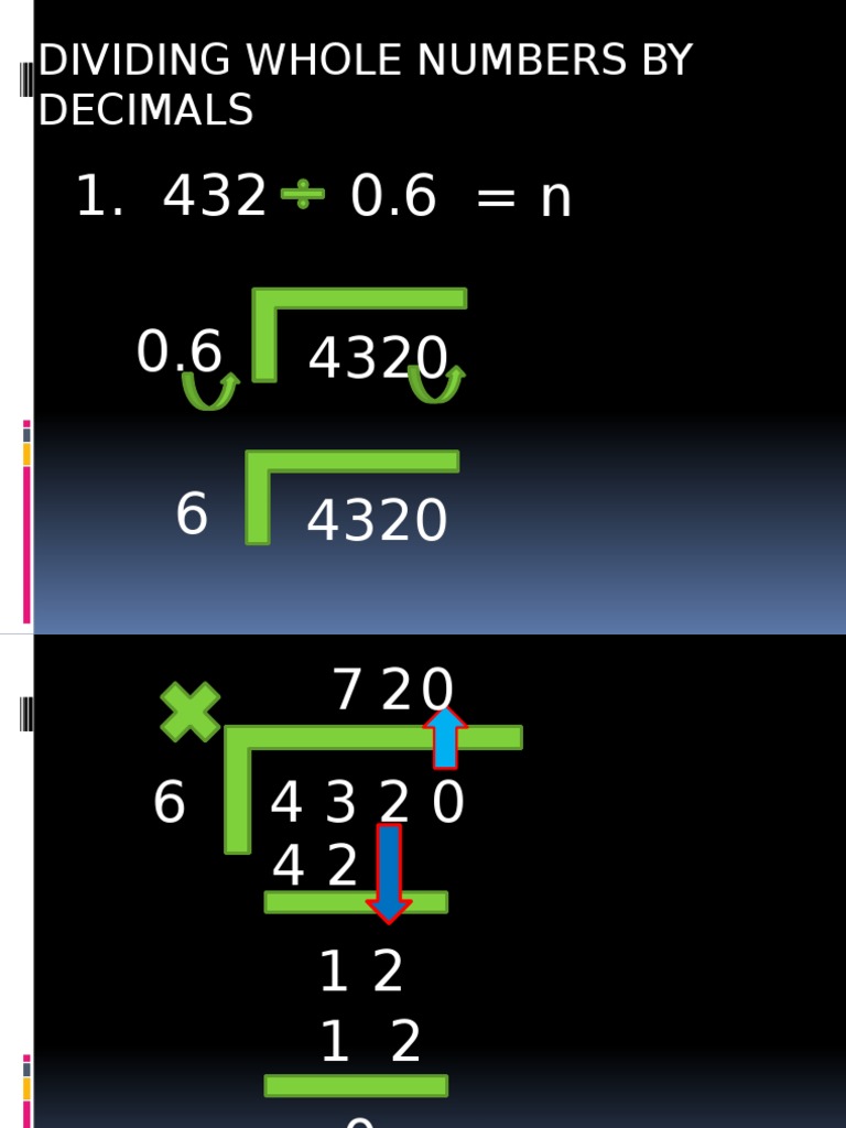 Dividing Whole Numbers by Decimals | PDF
