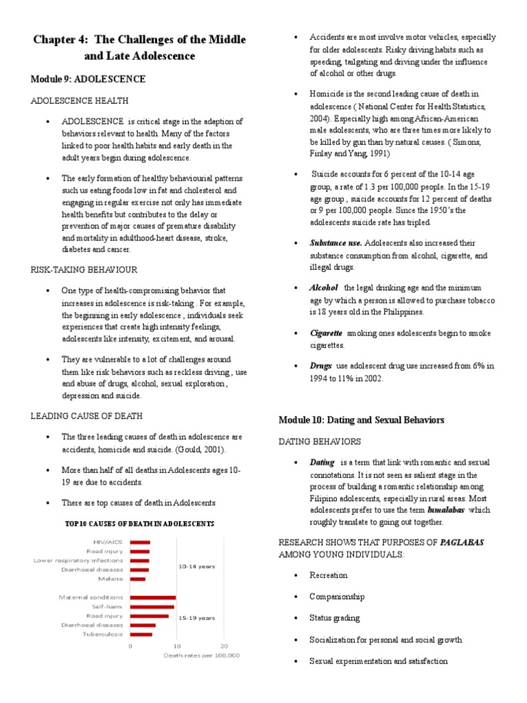 Chapter 4 (PerDev) | PDF | Adolescence | Sexual Intercourse