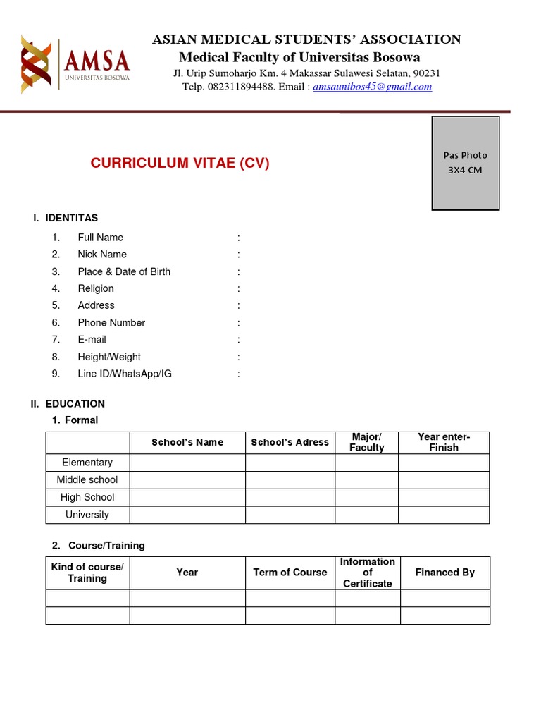 Medical Student CV Template | PDF