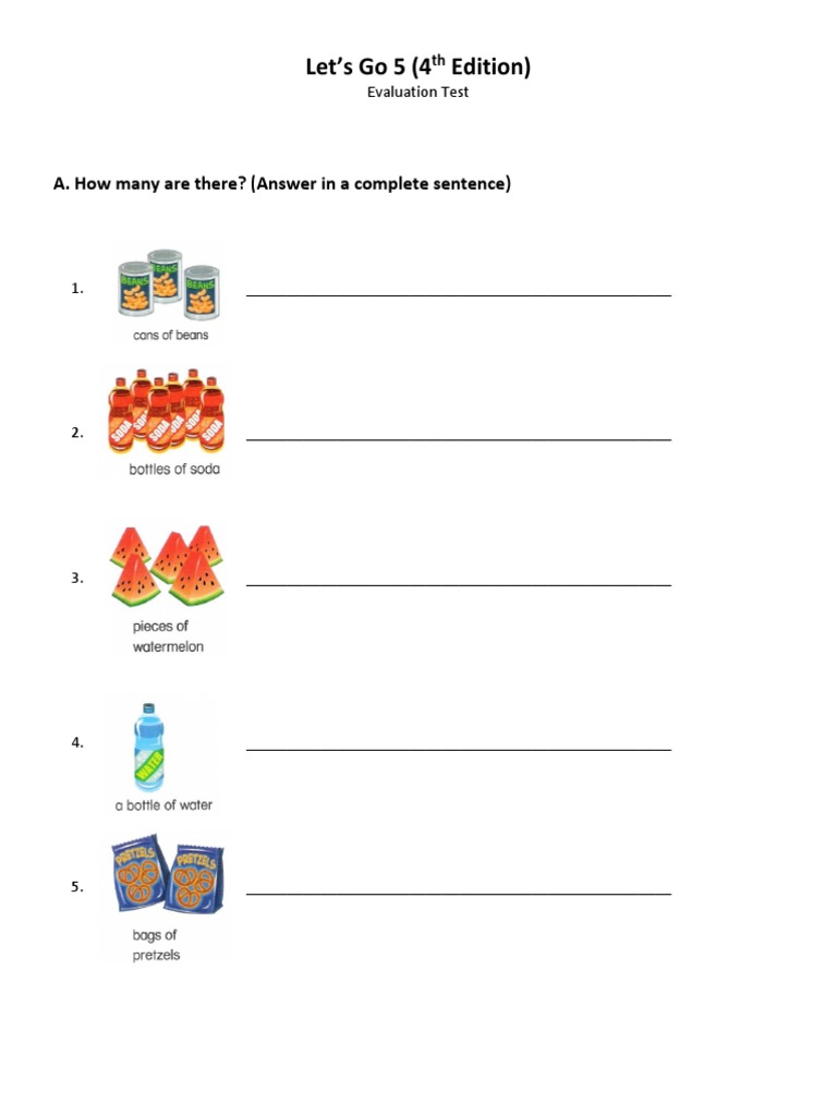Let's Go 5 (4th Edition )Test