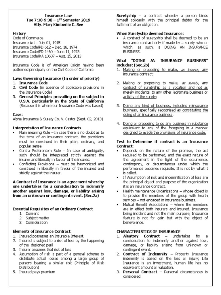 Understanding the Essential Concepts and Principles of Insurance Law ...