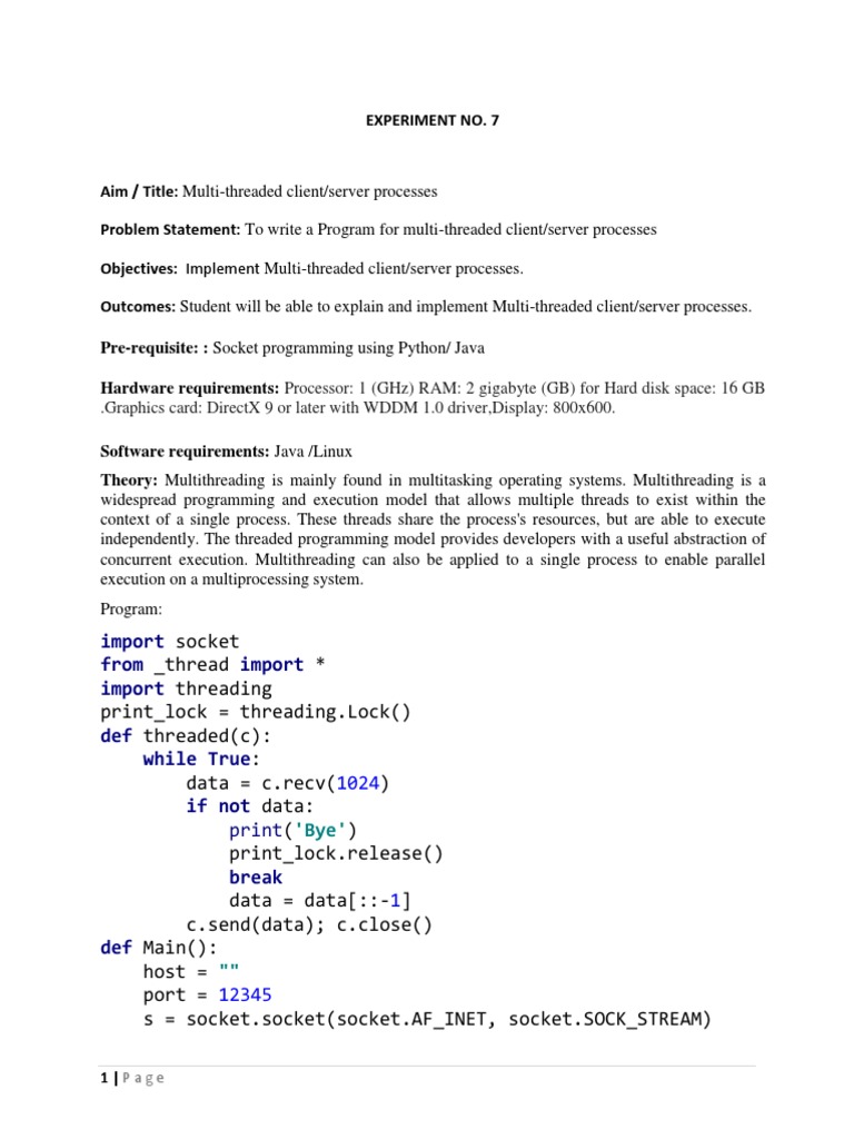 Lab Maual For Experiments 6 To 10 | Download Free PDF | Common Object Request Broker ...