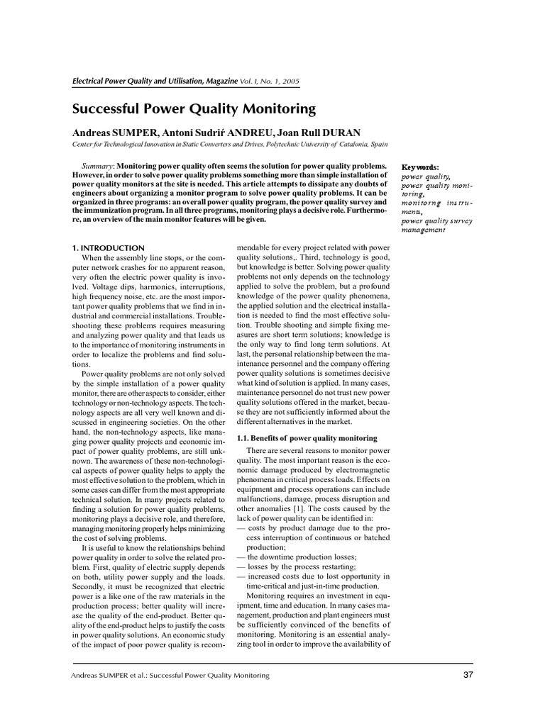 Successful Power Quality Monitoring Guide | PDF | Electric Power | Data ...