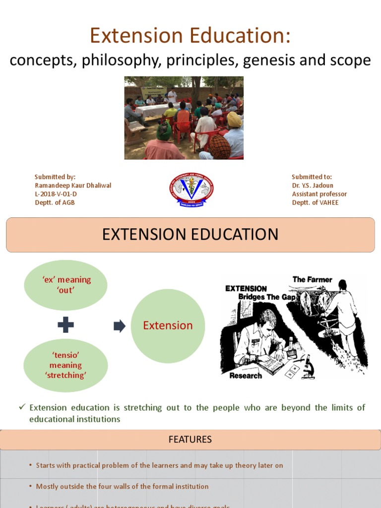 Principles of Extension Education Explained | PDF | Goal | Evaluation