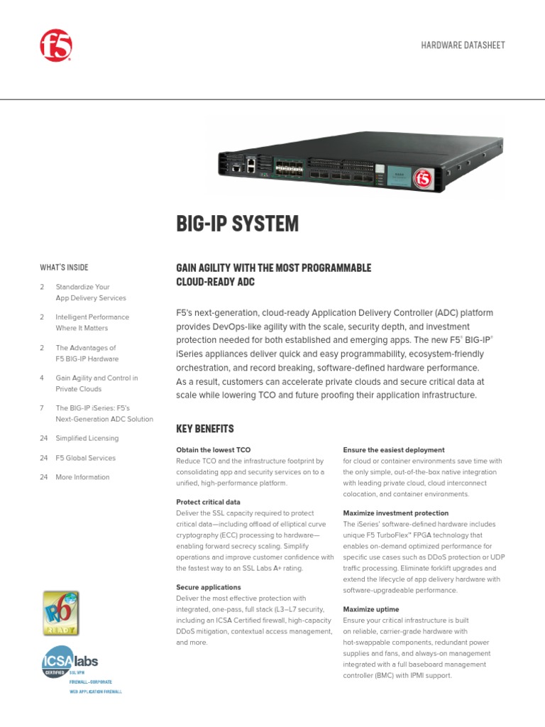 Big Ip Platforms Datasheet | PDF | Cloud Computing | Scalability