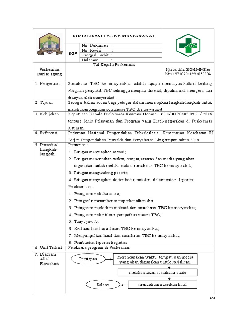 15 Sop Sosialisasi TB Ke Masyarakat | PDF