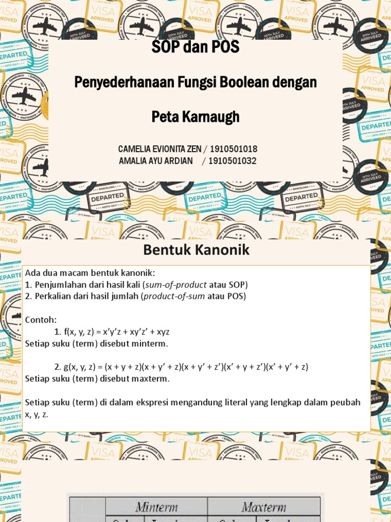 Penyederhanaan Fungsi Boolean: SOP & POS | PDF