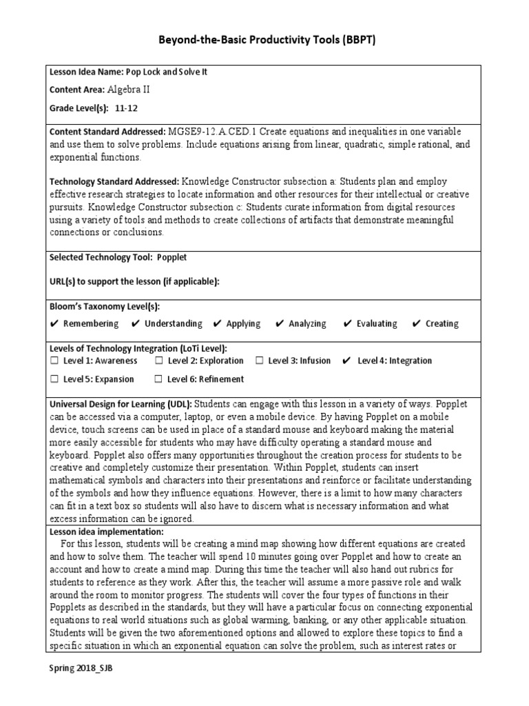 Beyond-the-Basic Productivity Tools (BBPT) | PDF | Equations | Cognition