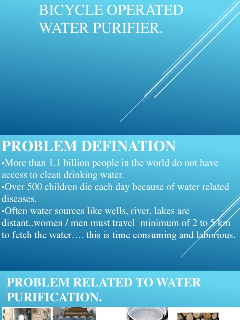 Bicycle Operated Water Purifier | PDF | Machines | Water Purification