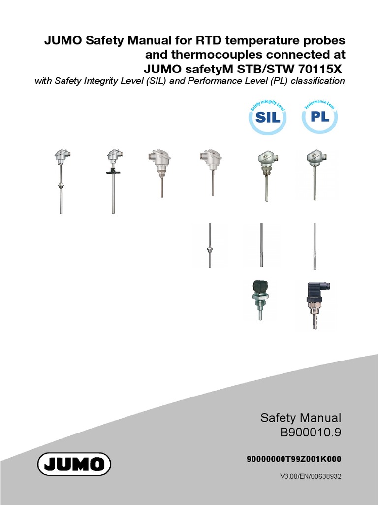Jumo Safety Manual For RTD Temperature Probes and Thermocouples Connected at Jumo Safetym STB ...
