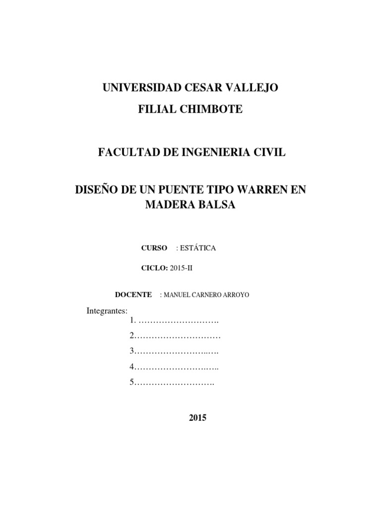 Madera Balsa | PDF | Puente | Ingeniería