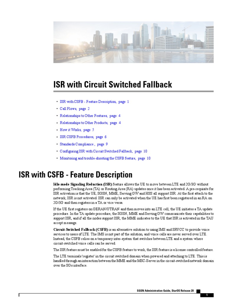 Isr With CSFB | PDF | Network Protocols | Telecommunications