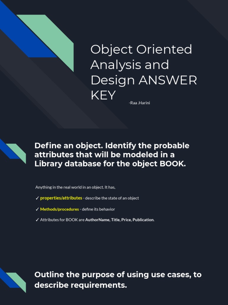 Object Oriented Analysis and Design Important Questions | PDF ...