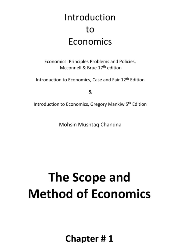 Chapter 1 Scope and Methods of Economics | PDF | Microeconomics | Economics