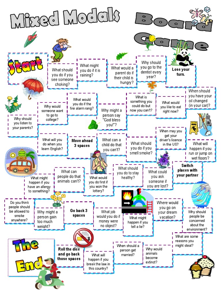 Modal Verb Board Game | PDF