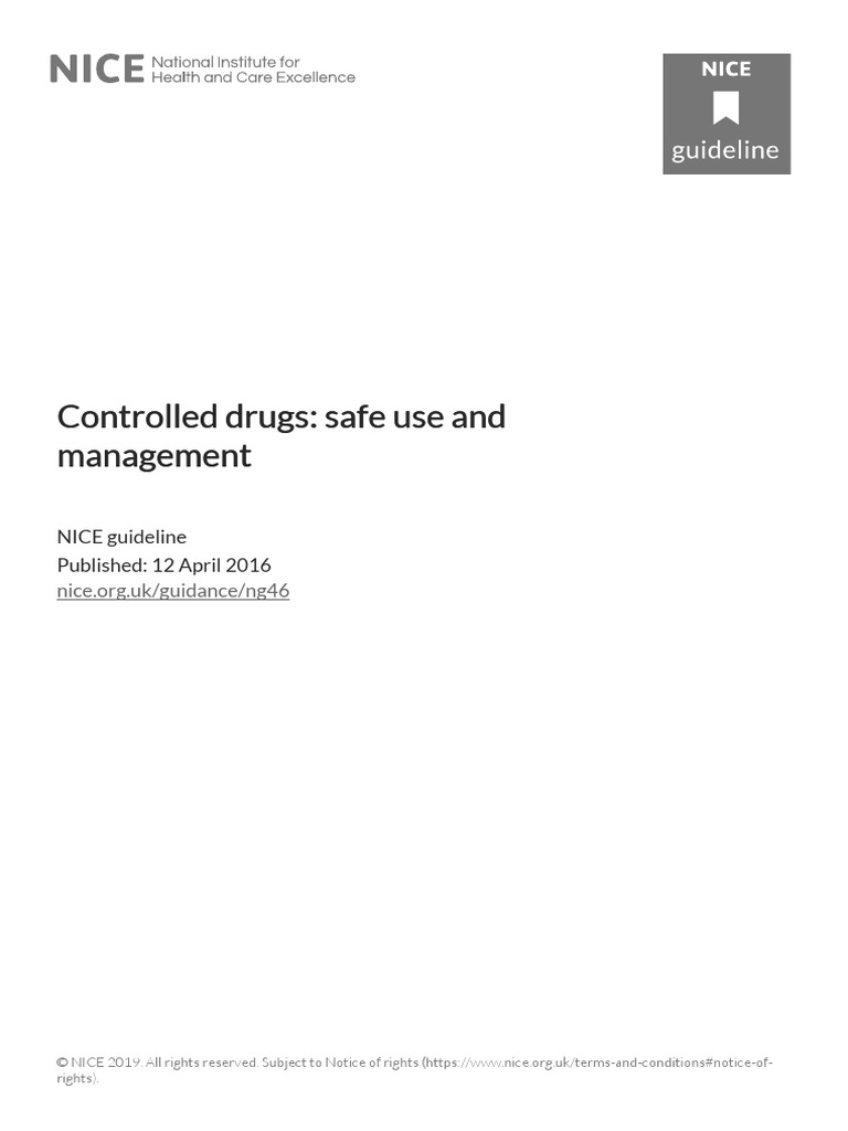 NICE Guideline | PDF | Medical Prescription | Pharmacy