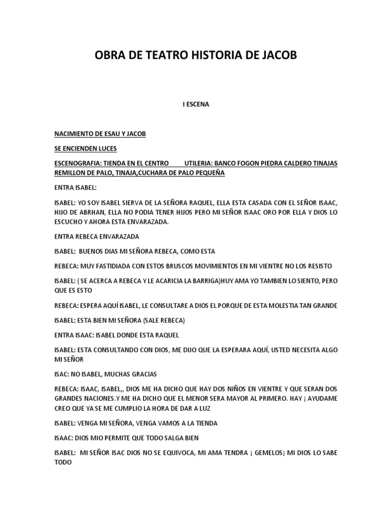 Historia De Jacob Pdf Rachel Jacob