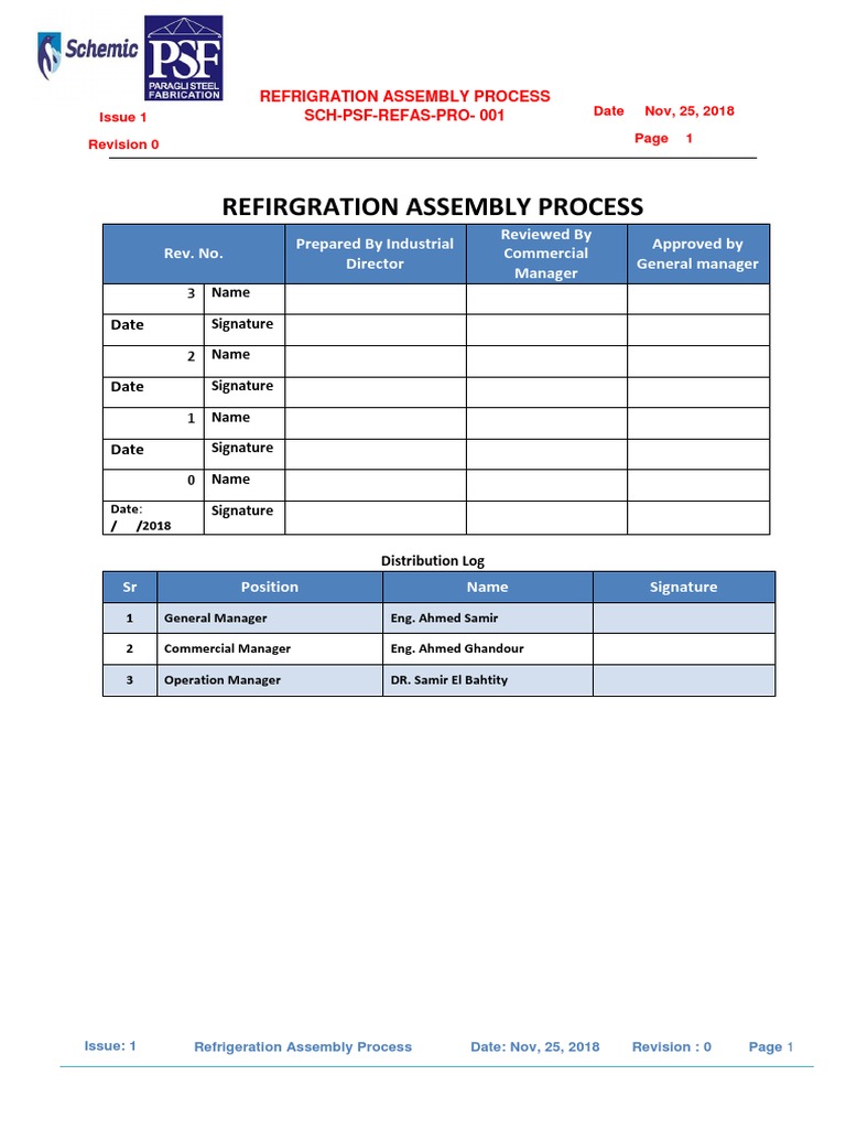 Refrigeration Assembly Process Guide | PDF | Refrigeration | Chemical ...