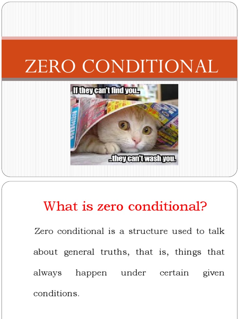 Zero - Conditional Practice | PDF