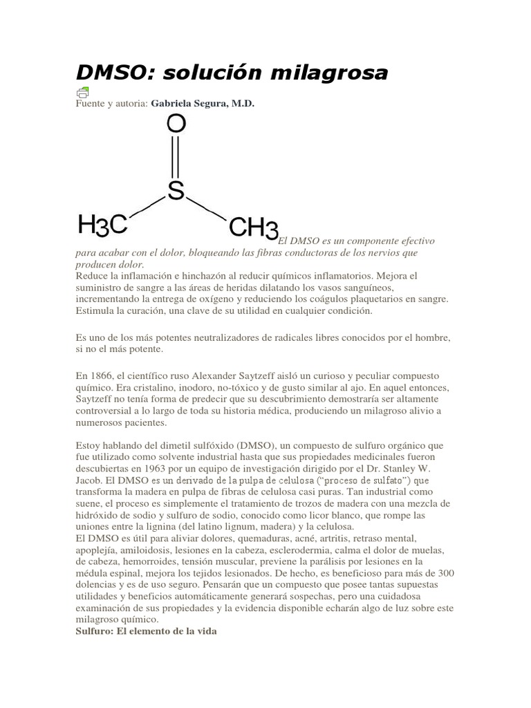 Dmso | PDF | Psoriasis | Aluminio