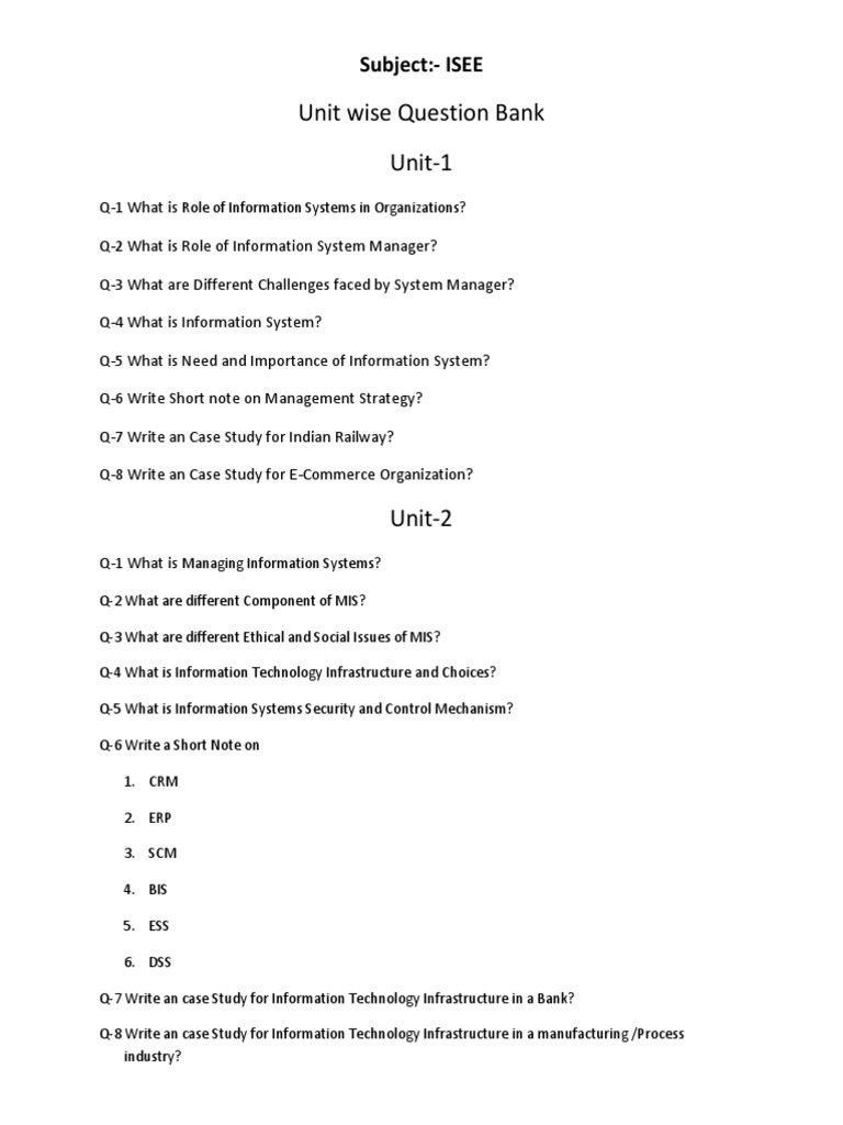 ISEE Important Questions | PDF