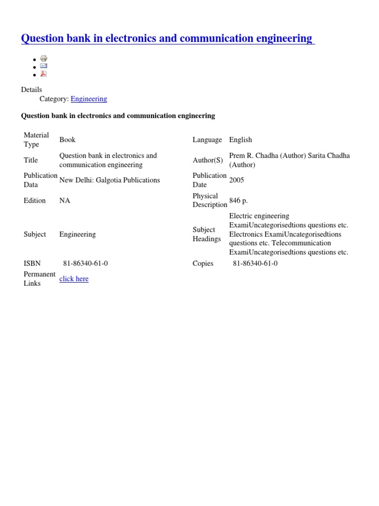 Electronics & Comm. Exam Prep | PDF