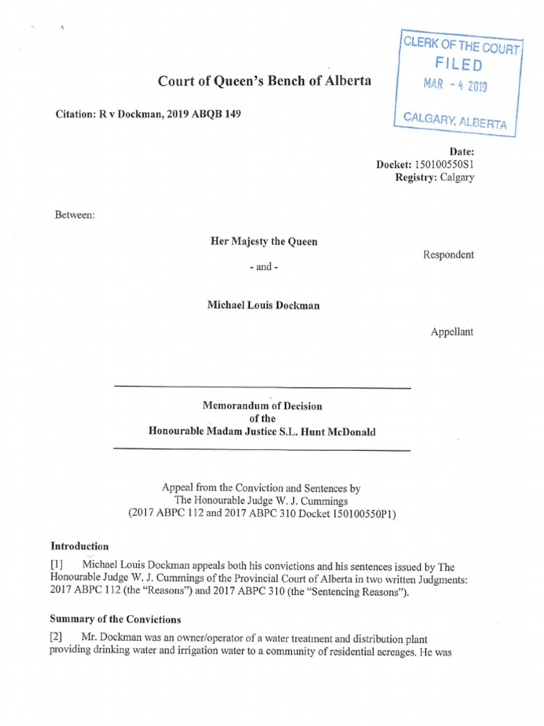 Ep Dockman Appeal Decision | PDF | Burden Of Proof (Law) | Prejudice ...