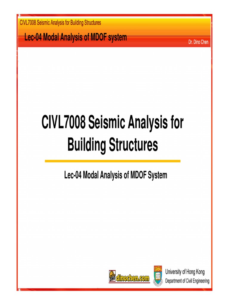 Modal Analysis of Multi-Degree of Freedom Structural Systems: Computing ...