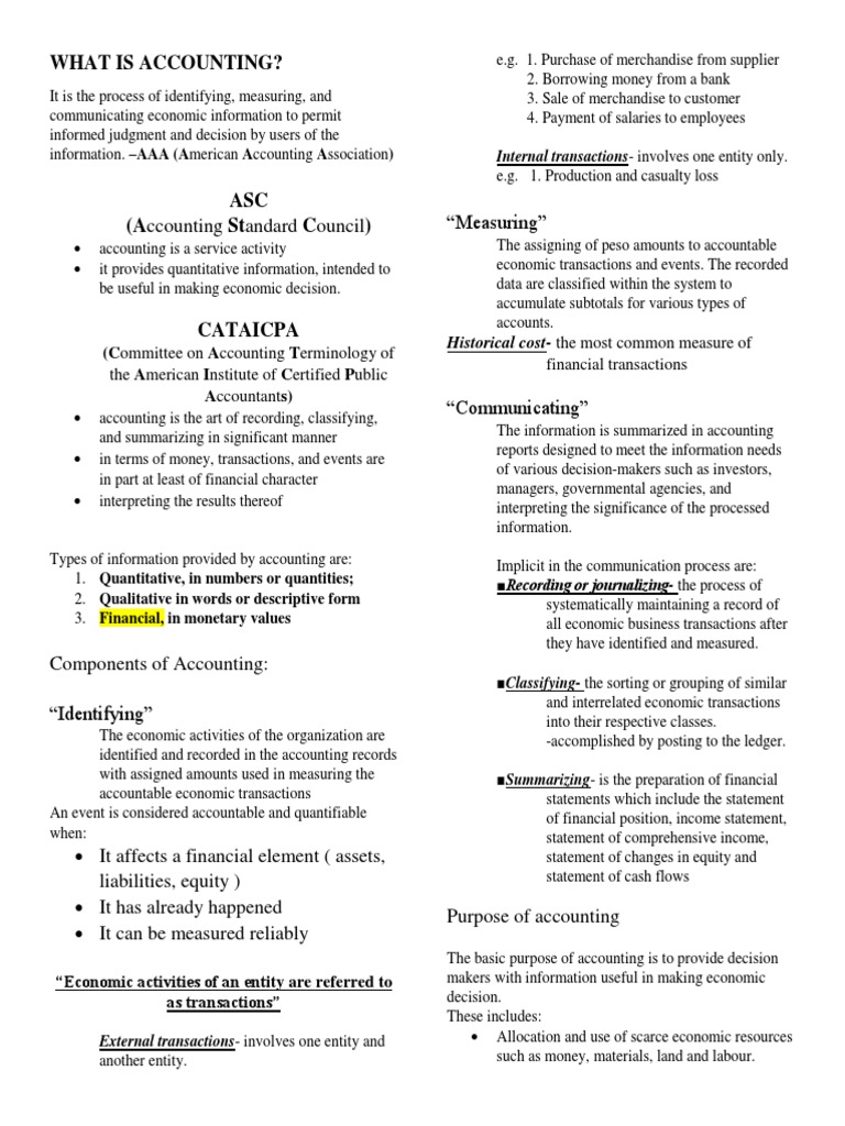 A Comprehensive Overview of Accounting: Defining the Profession ...