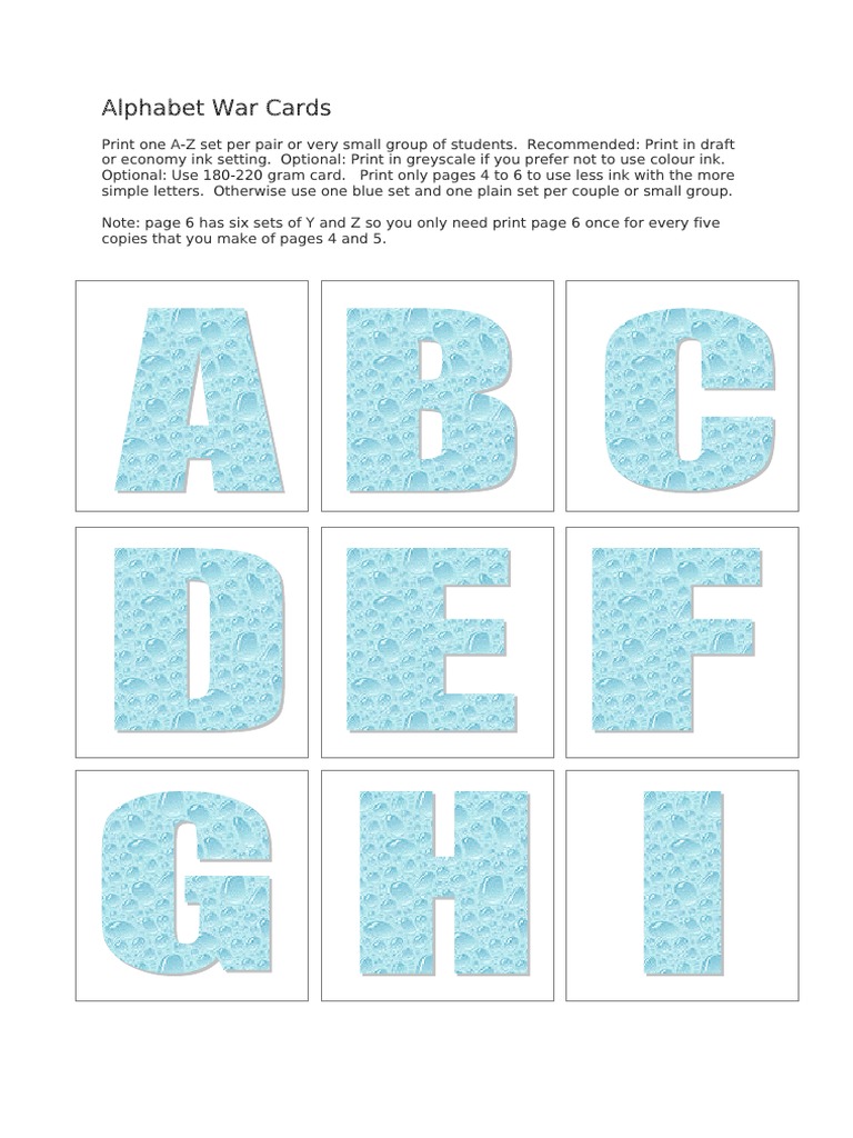 Alphabet War | PDF