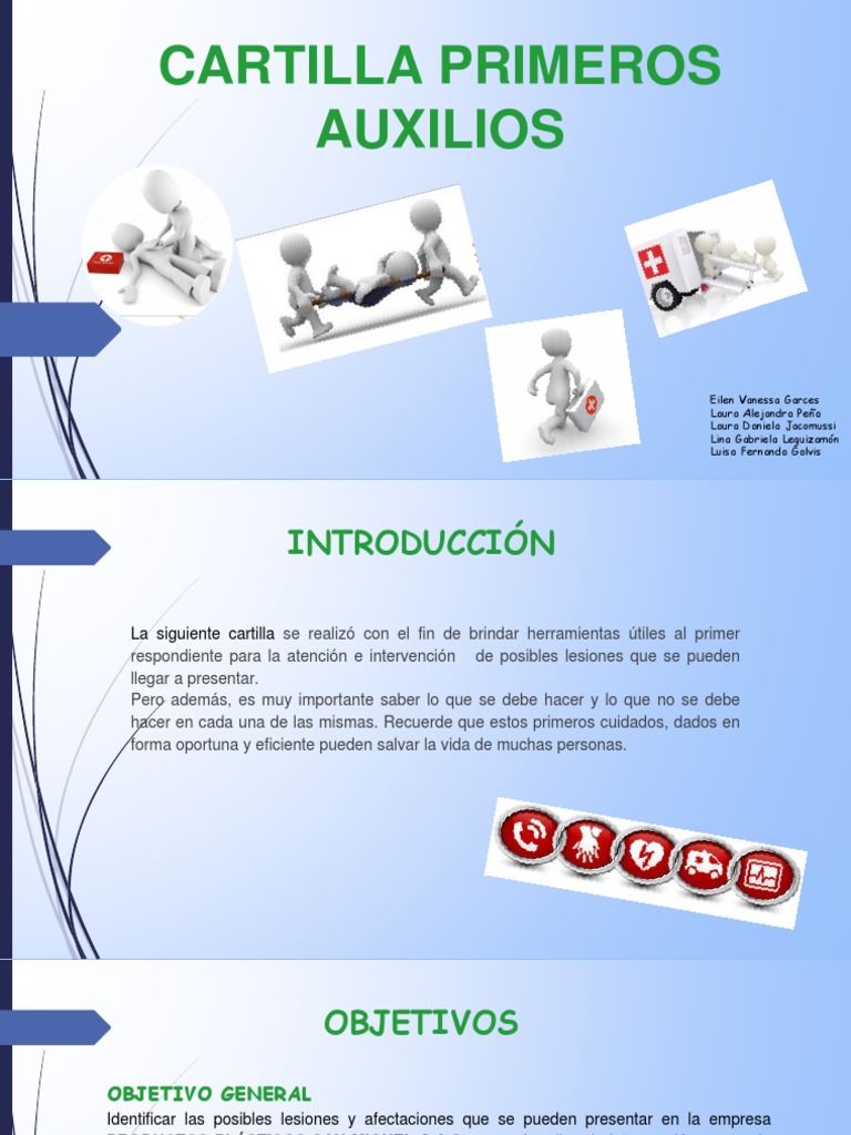 Cartilla Primeros Auxilios | PDF | Diarrea | Quemar