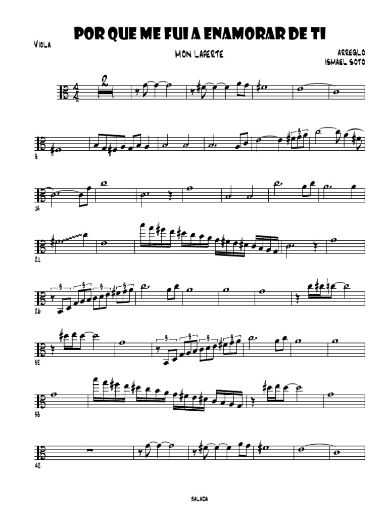 Porque Me Fui A Enamorar de Ti Cuerdas - Viola PDF | PDF | Entretenimiento (general)