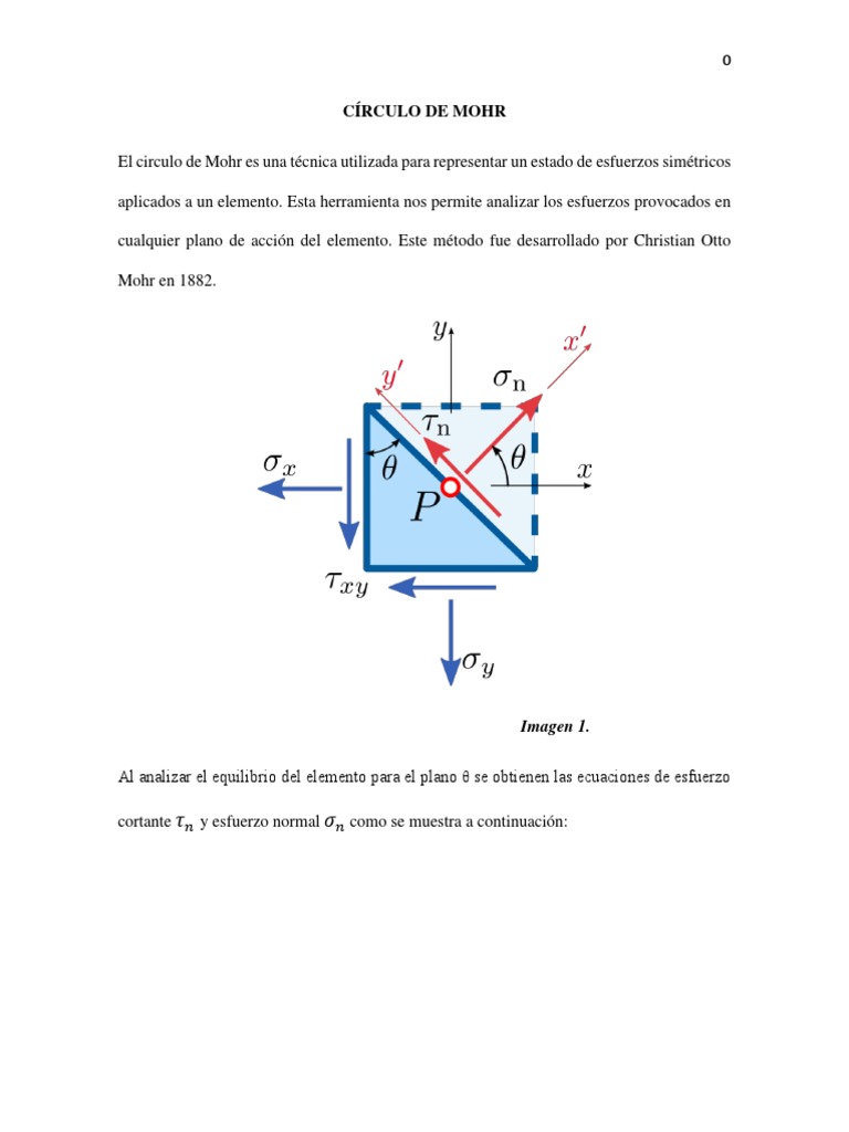 Circulo de Mohr | PDF | Ecuaciones | Fricción