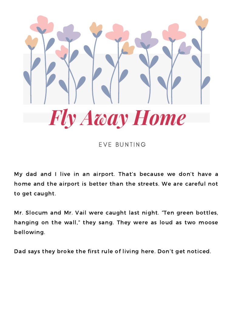 Fly Away Home: Eve Bunting | PDF