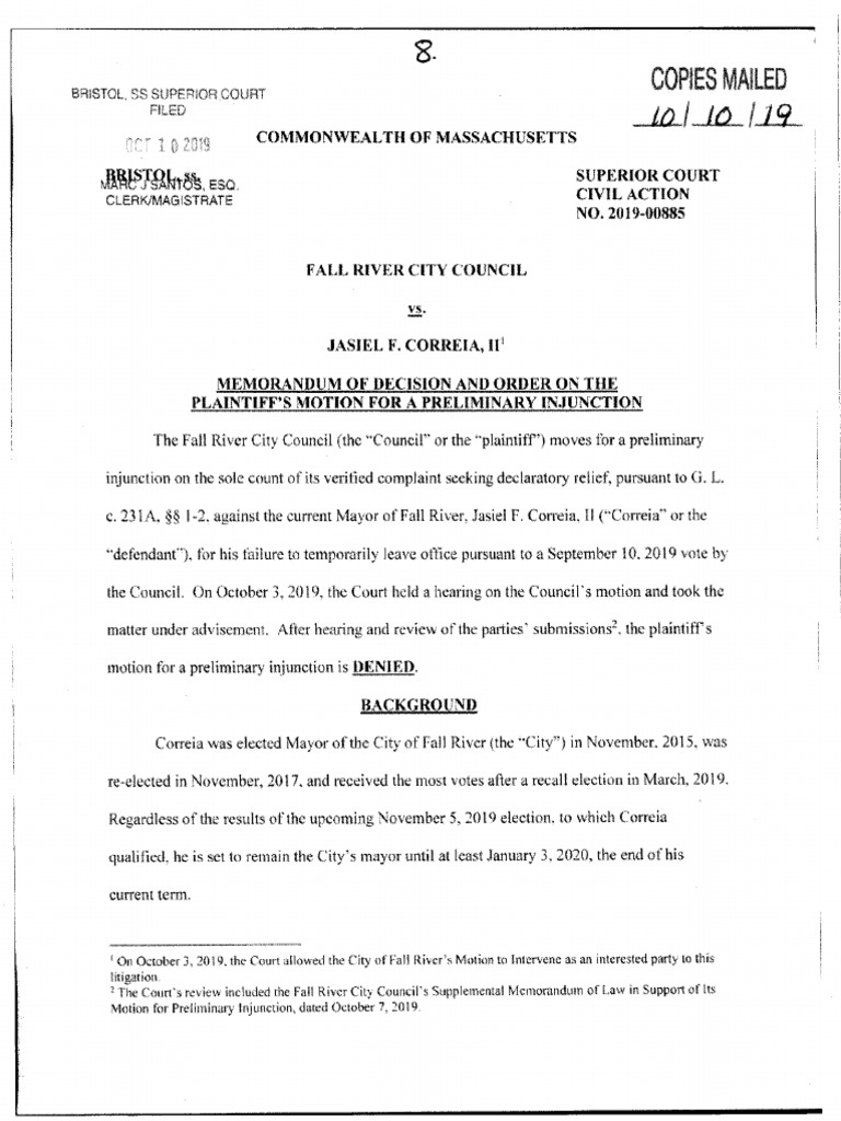 Memorandum and Order