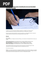 Minuta de Constitución Empresa Transporte | PDF | Business | Justicia