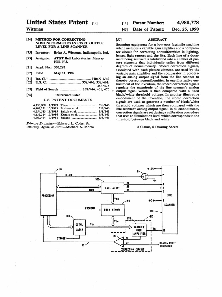 United States Patent | PDF | Image Scanner | Amplifier