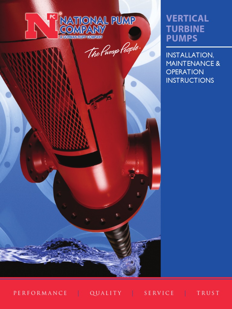 Vertical Turbine Pumps: Installation, Maintenance & Operation ...