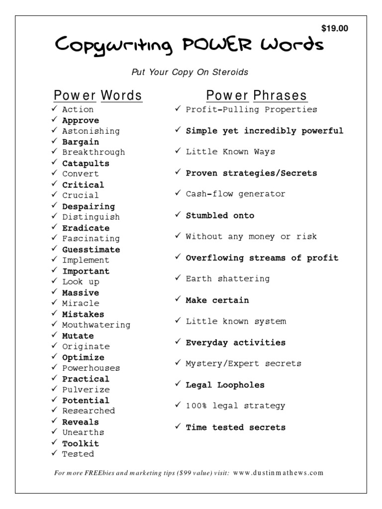 Power Words | PDF