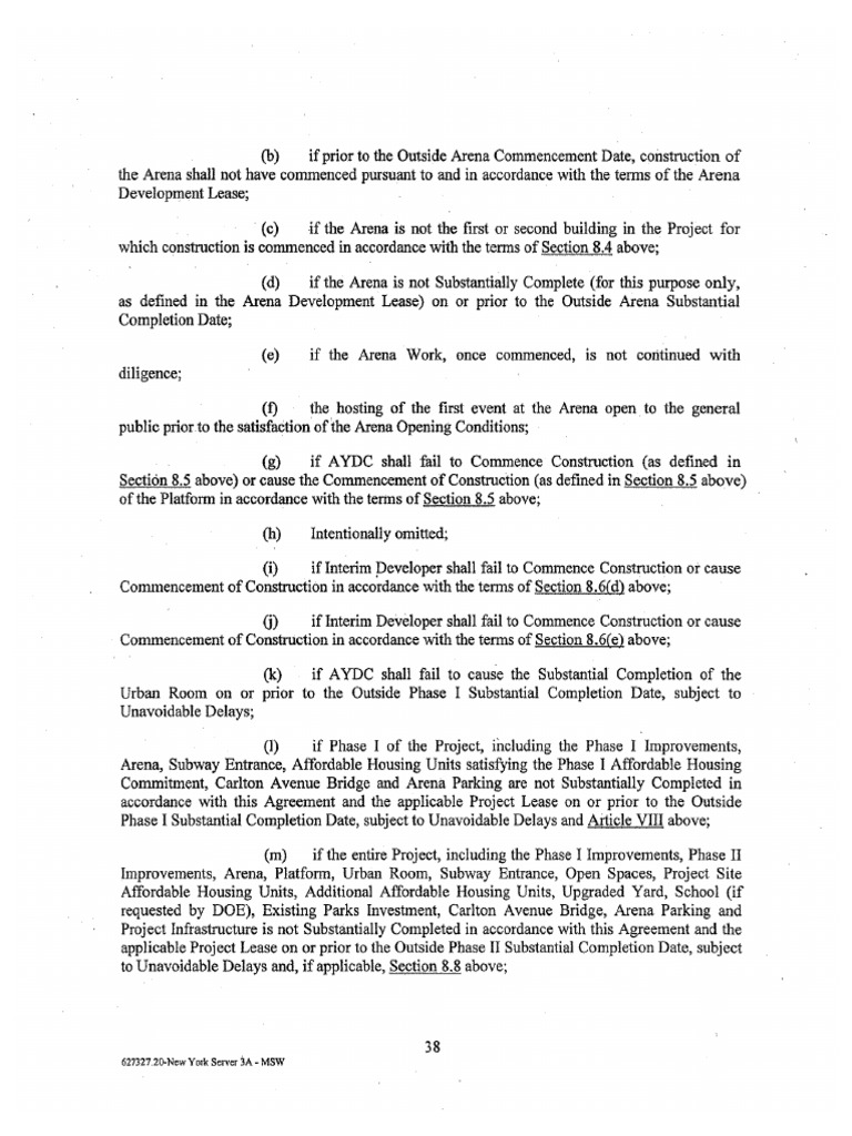 Development Agreement Penalties For Delay | PDF