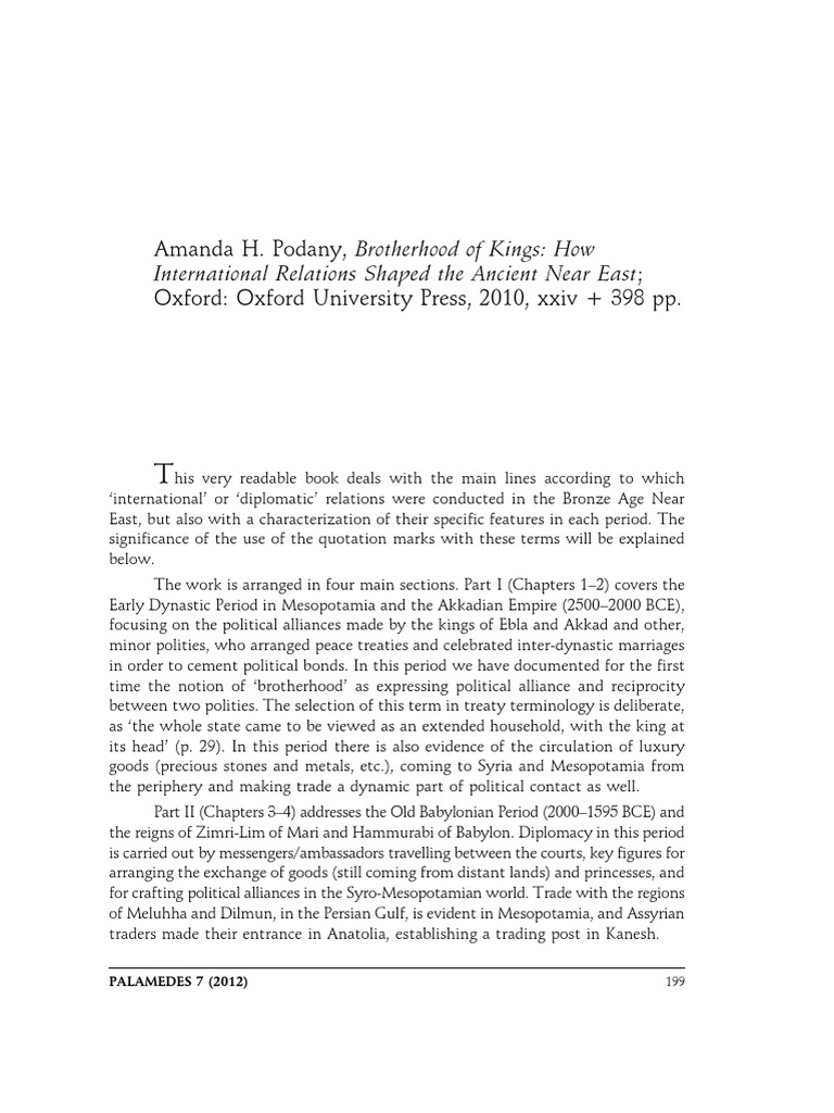 Amanda H. Podany, Brotherhood of Kings: How Oxford: Oxford University ...