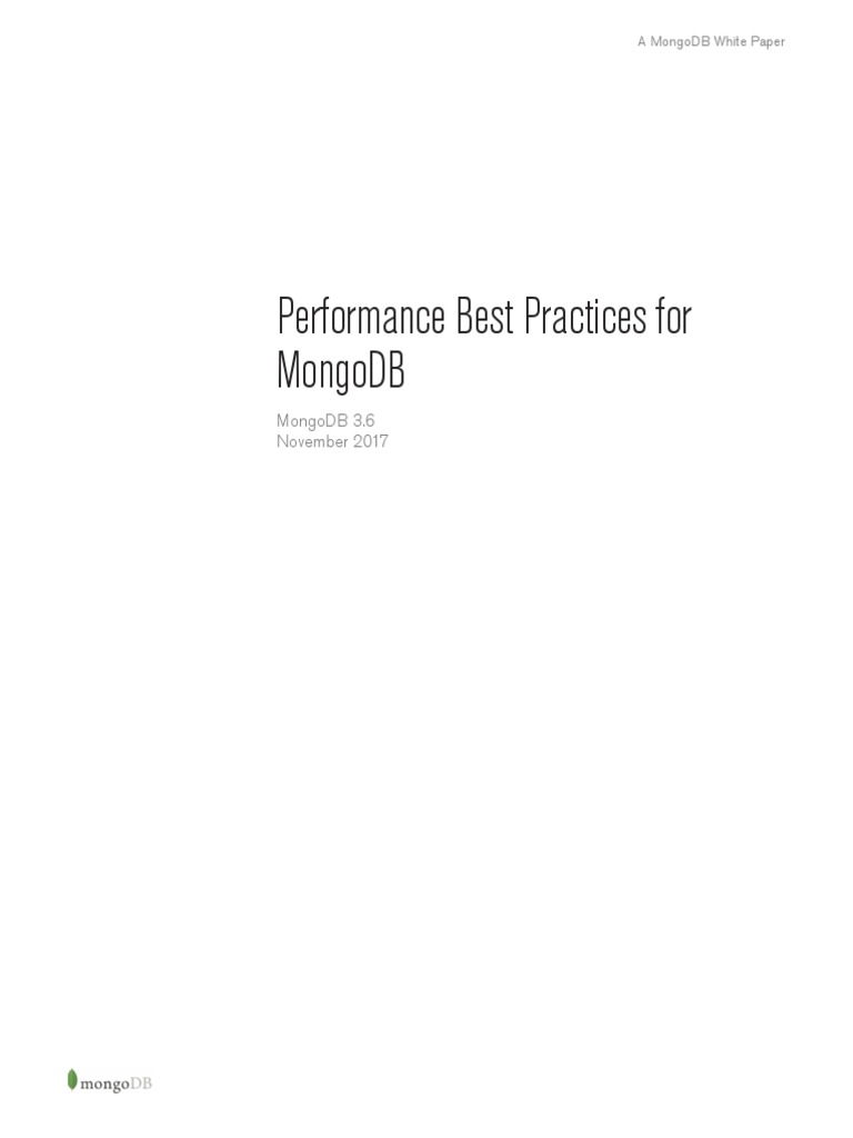 MongoDB Performance Best Practices | PDF | Mongo Db | Database Index