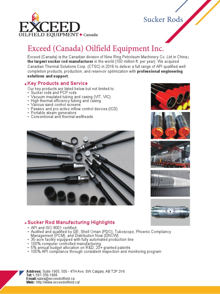 Sucker Rod Brochure V2 New 4 Pages | PDF | Materials | Building Engineering