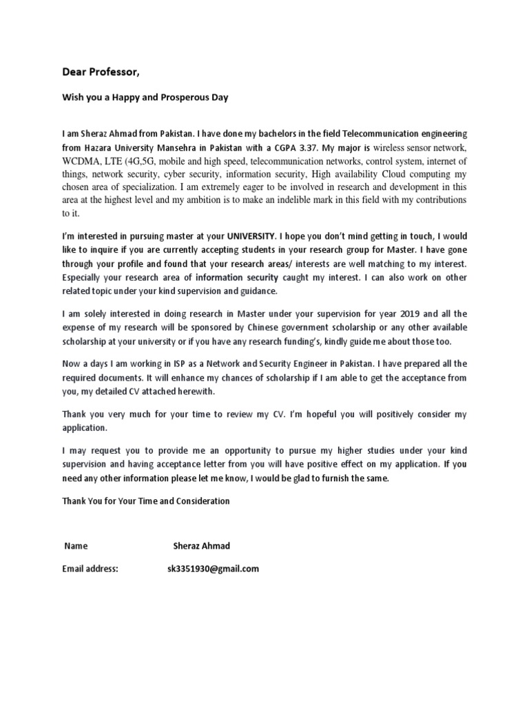 Dear Professor,: Wish You A Happy and Prosperous Day | PDF