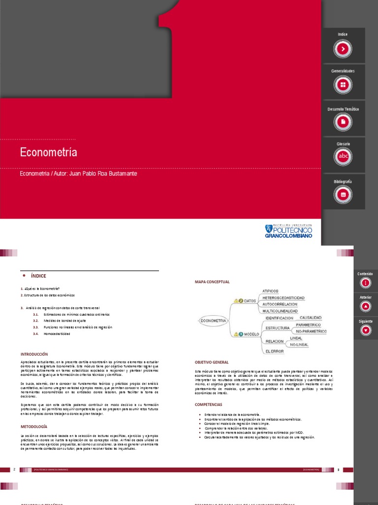 Cartilla - S1 | PDF | Econometría | Mínimos cuadrados ordinarios