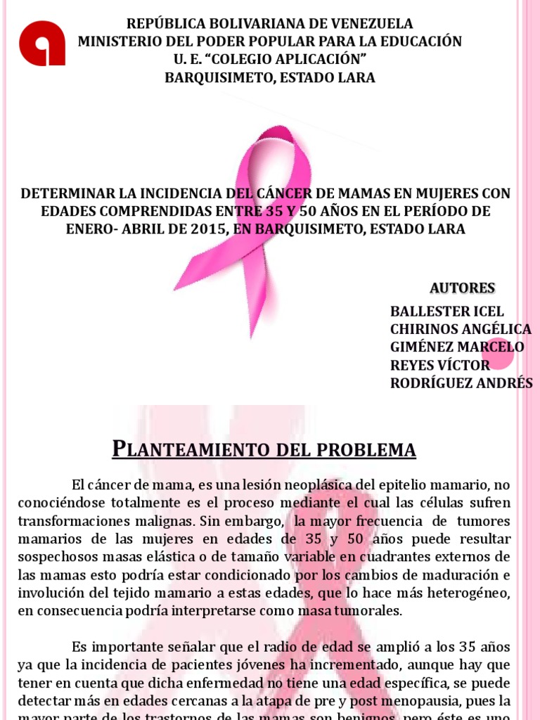 Diapositiva DL Cancer de Mama Final...... | PDF | Cáncer de mama | Pecho