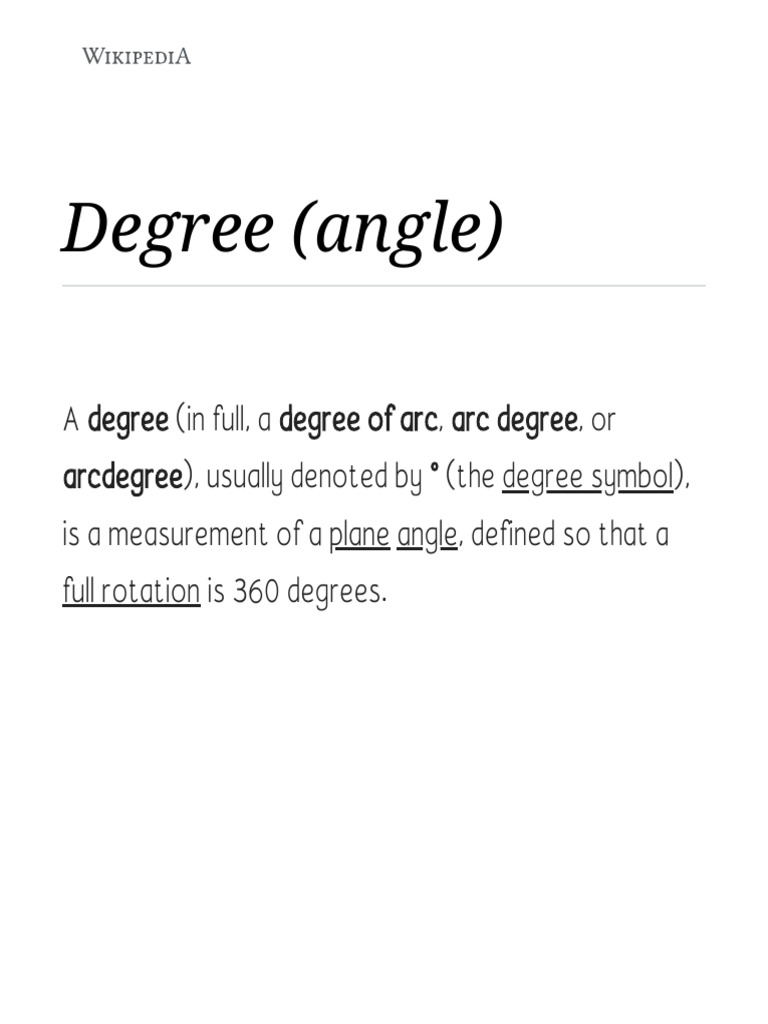 Understanding Degrees in Geometry | PDF | Minute And Second Of Arc ...