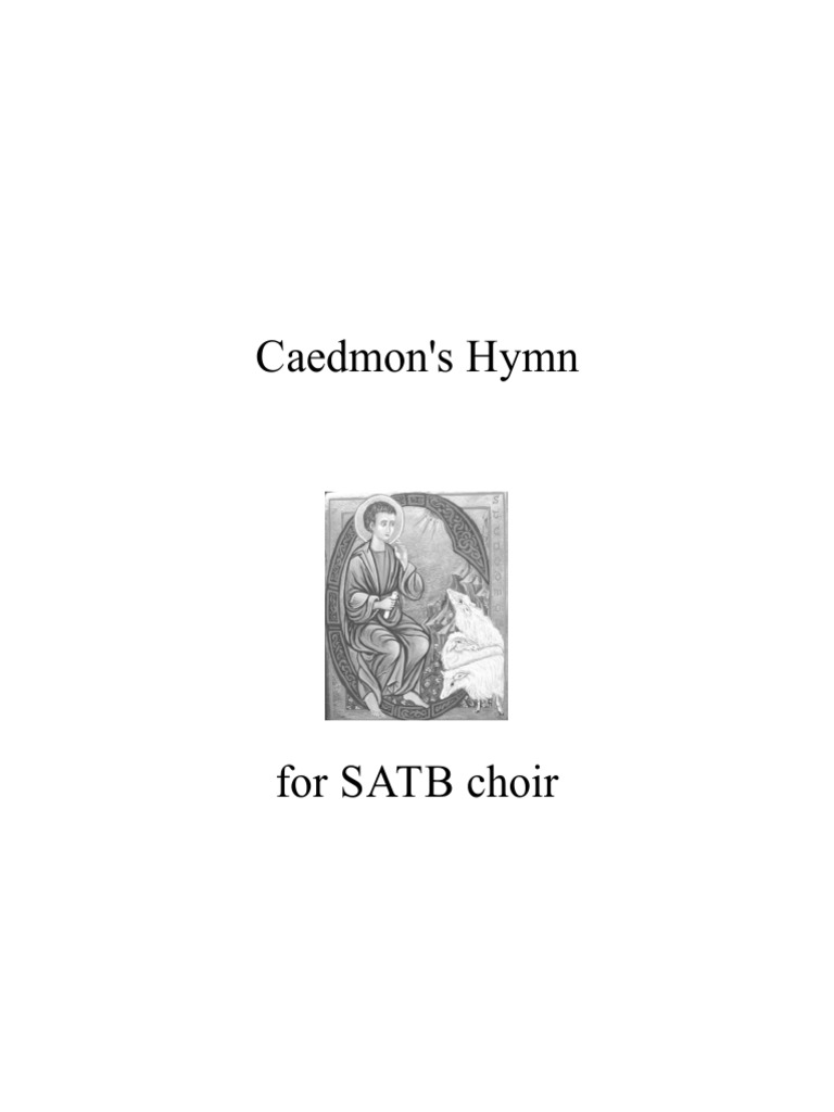 Caedmons Hymn - Full Score | PDF | Latin Script | Phonetics