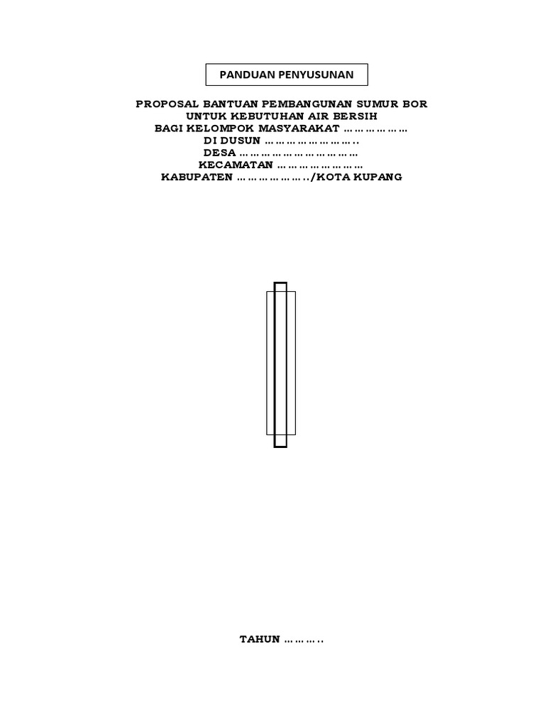 Contoh Proposal Bantuan Pembangunan Sumur Bor | PDF